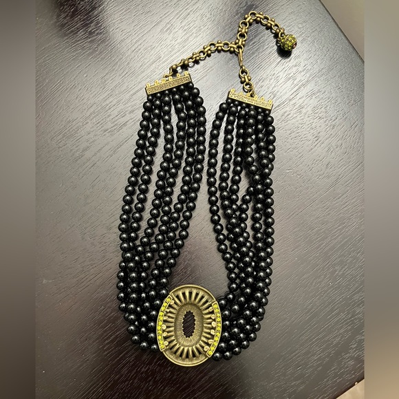 Heidi Daus | Jewelry | Heidi Daus Multicolor Oval Center Onyx Choker ...